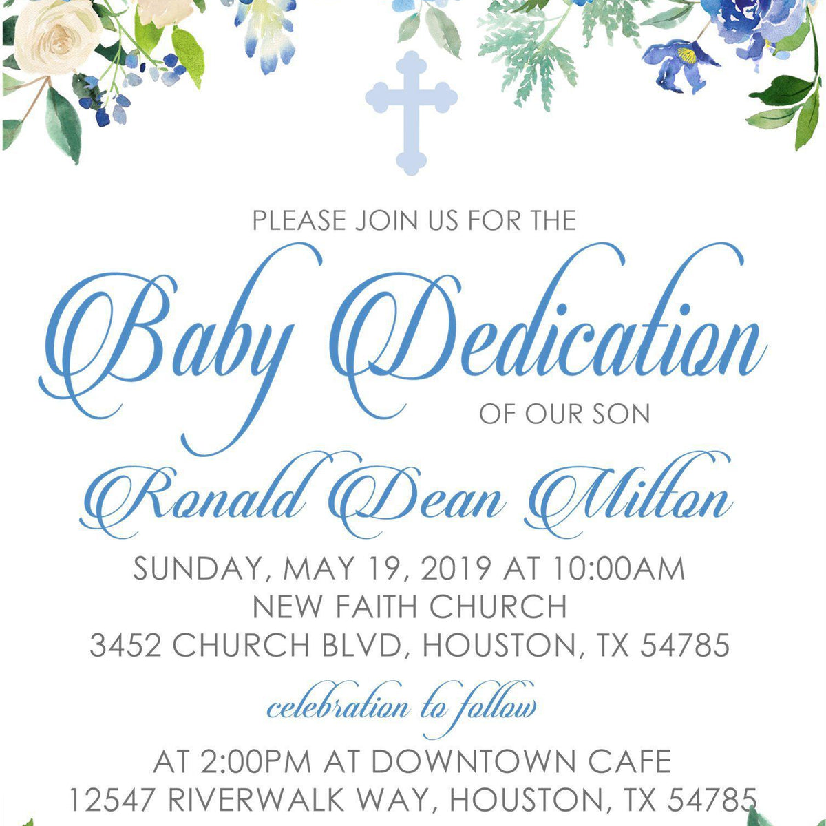 dedication background for boy