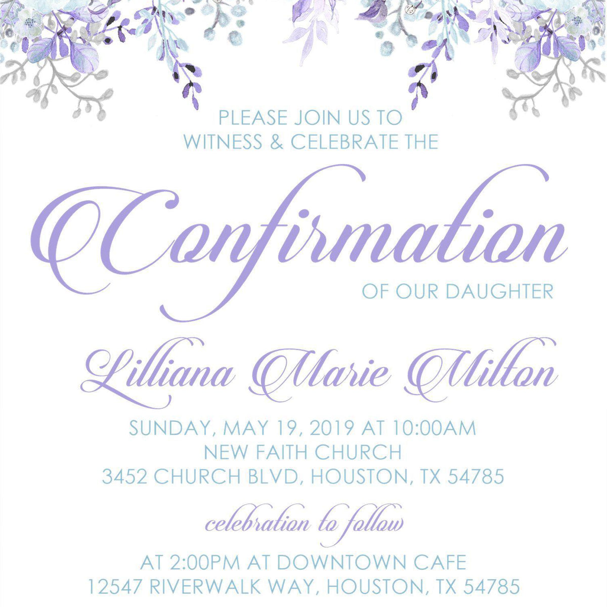 confirmation invitation examples