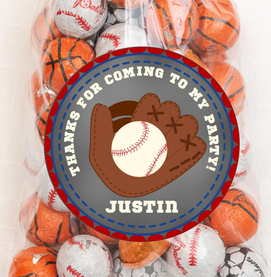 Baseball Birthday Stickers Rookie of the year – Party Beautifully