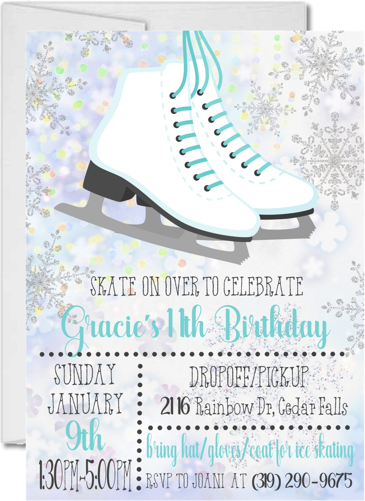 Ice Skating Birthday Party Invitations — Party Beautifully