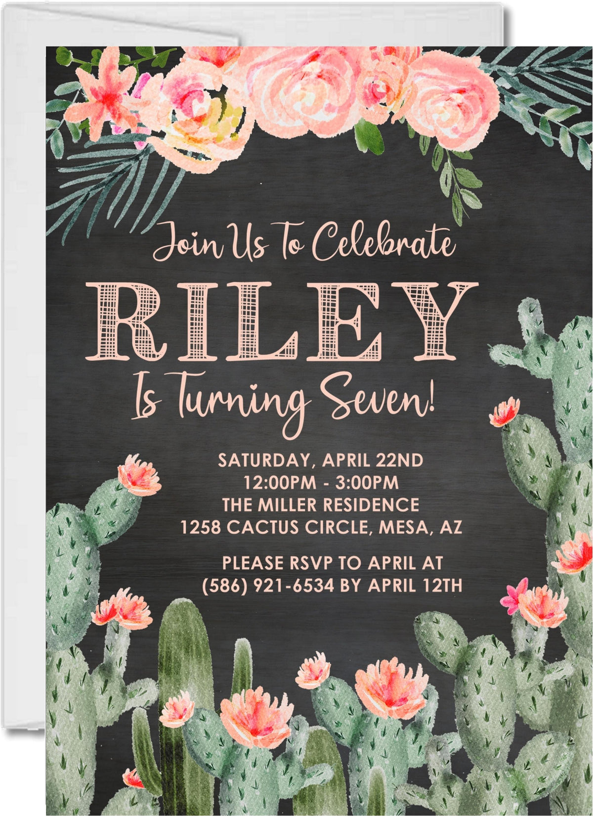 Cactus Birthday Party Invitations — Party Beautifully