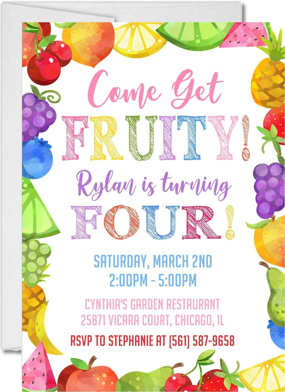 Fruit Birthday Party Invitations — Party Beautifully