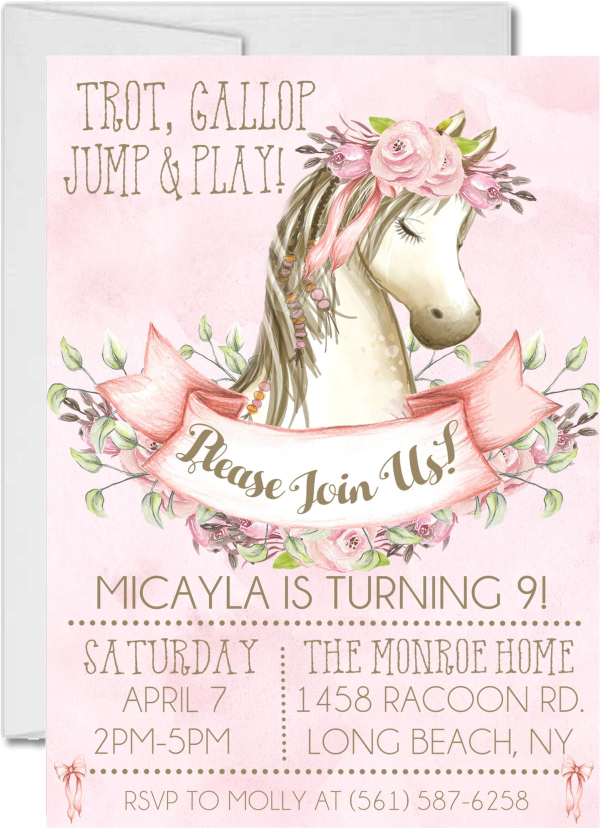 Horse Birthday Party Invitations — Party Beautifully