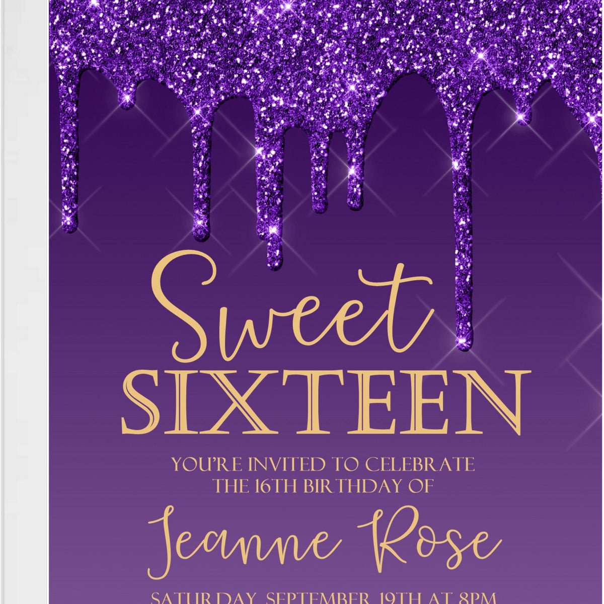 Unique Party Invitations Sweet 16