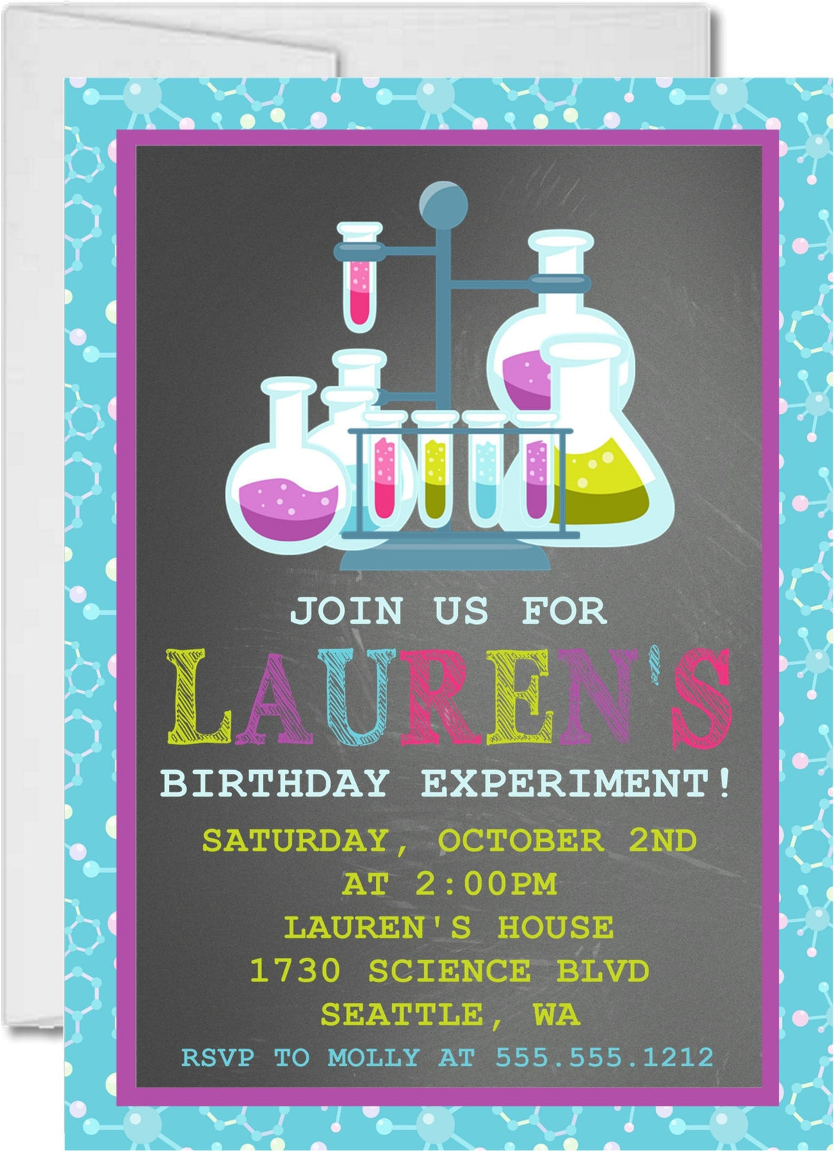 Science Birthday Party Invitations — Party Beautifully