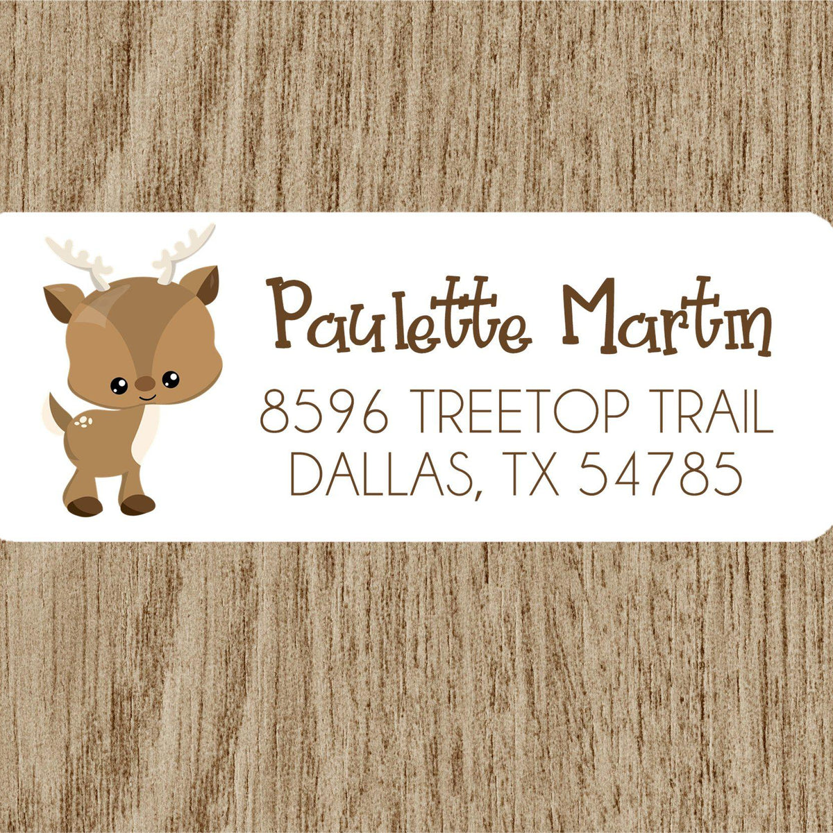 Woodland Deer Address Labels with Forest Design – Party Beautifully