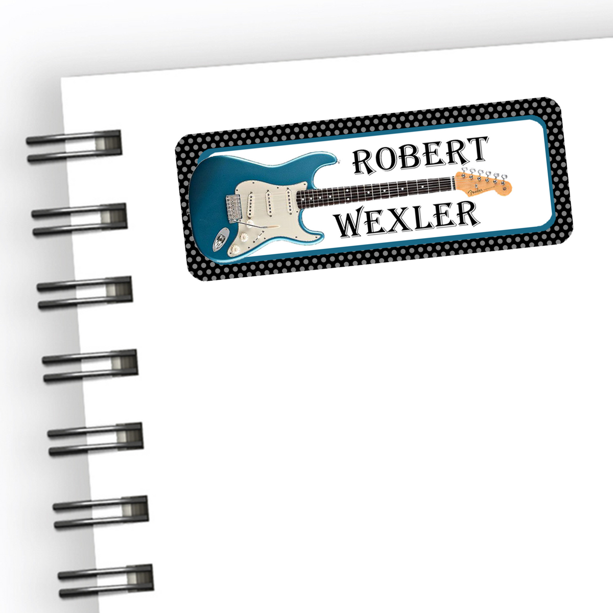 Guitar Back To School Name Labels for Kids – Party Beautifully