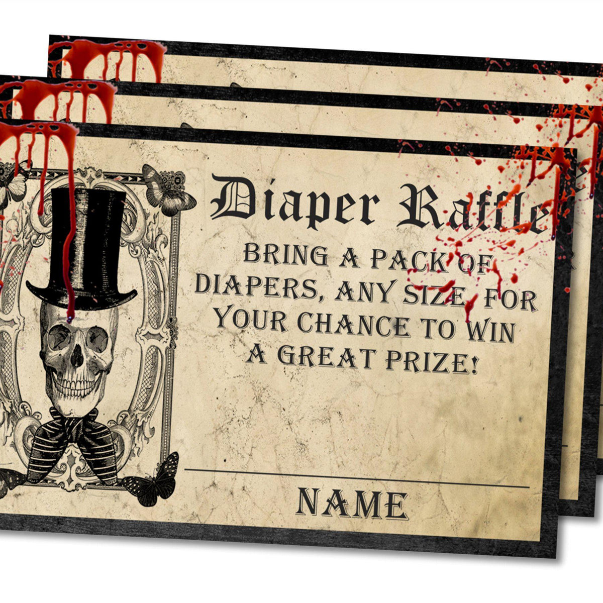 Halloween Diaper Raffle Tickets – Party Beautifully
