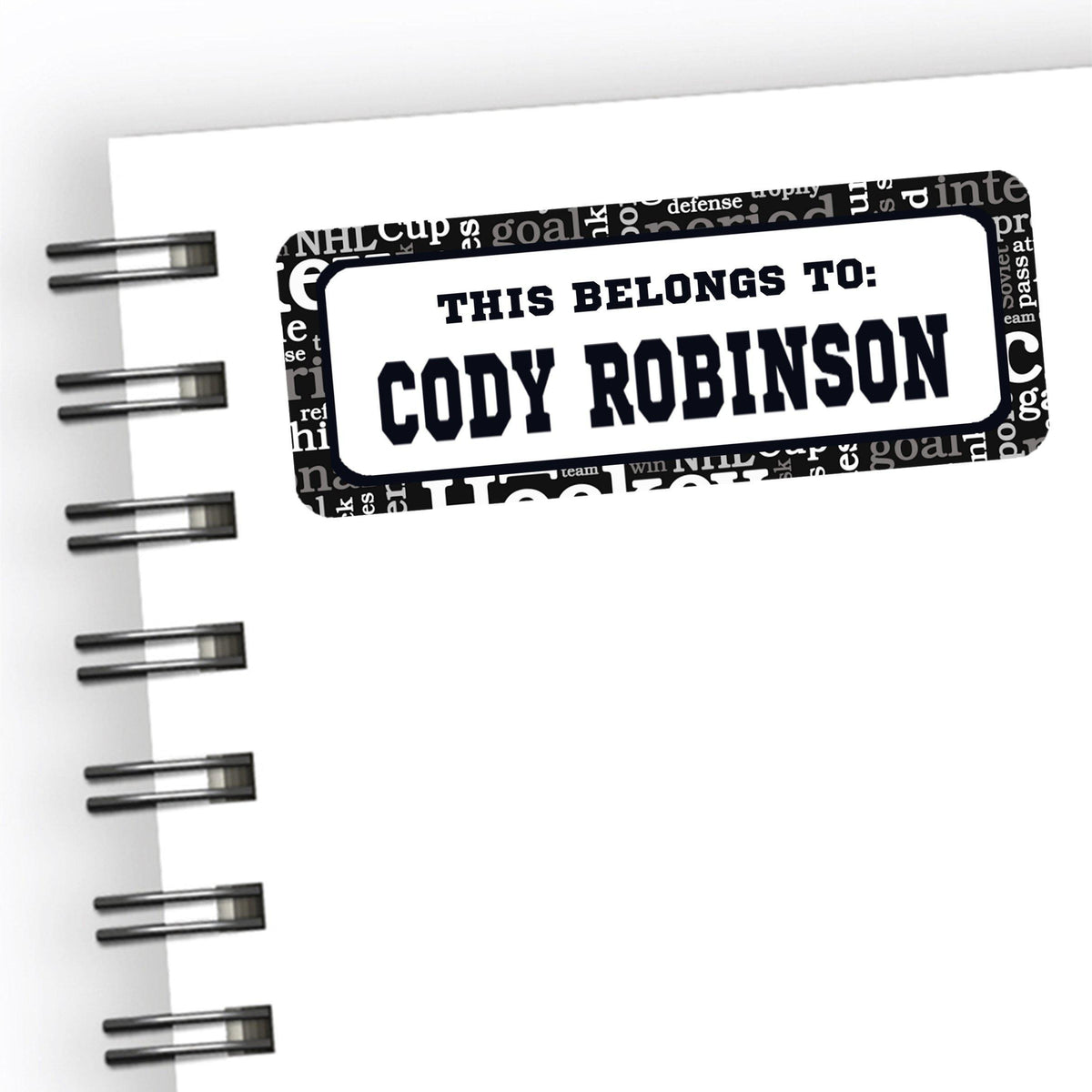 Hockey Personalized School Name Labels – Party Beautifully