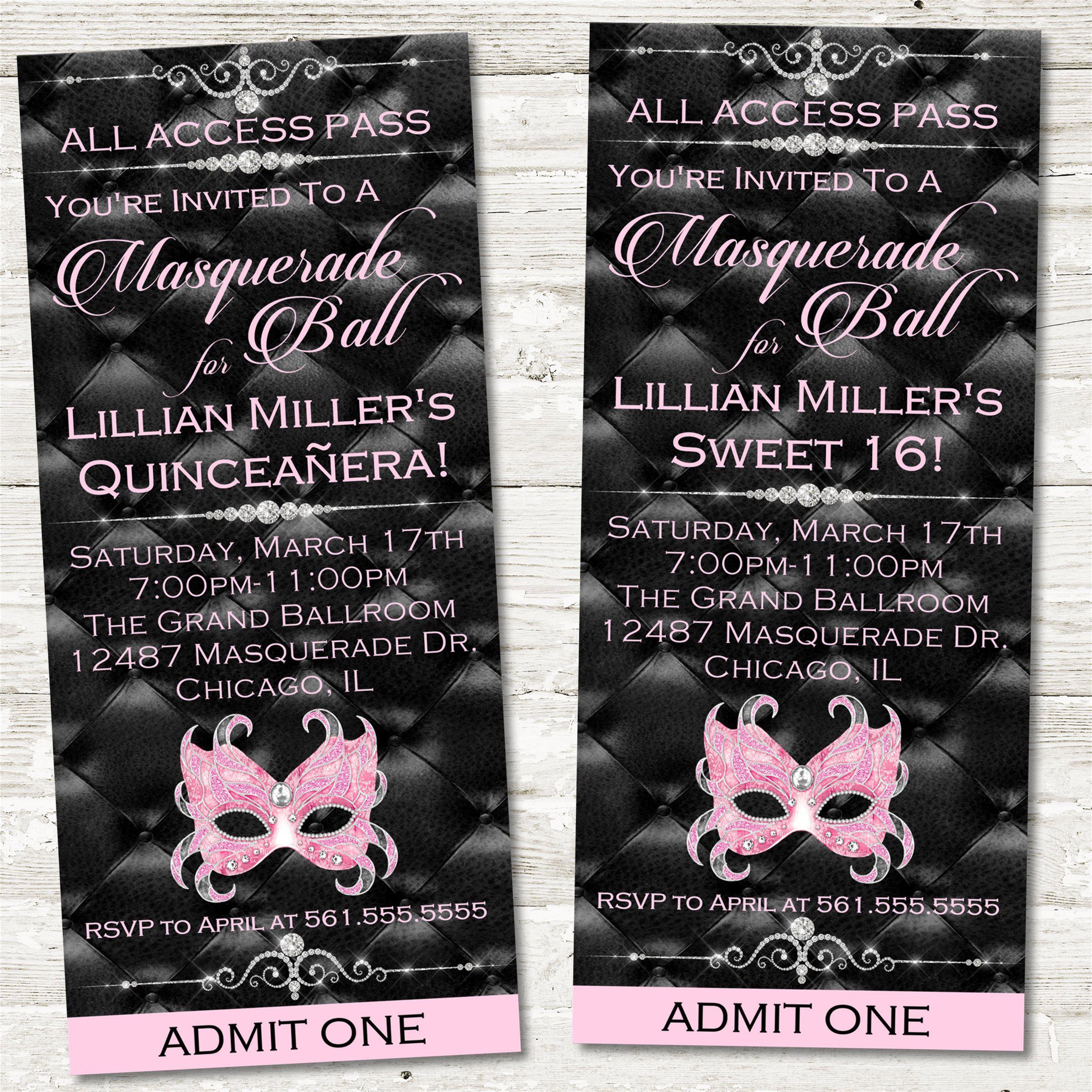 Masquerade Ticket Invitations 20+ Masquerade Invitation Templates