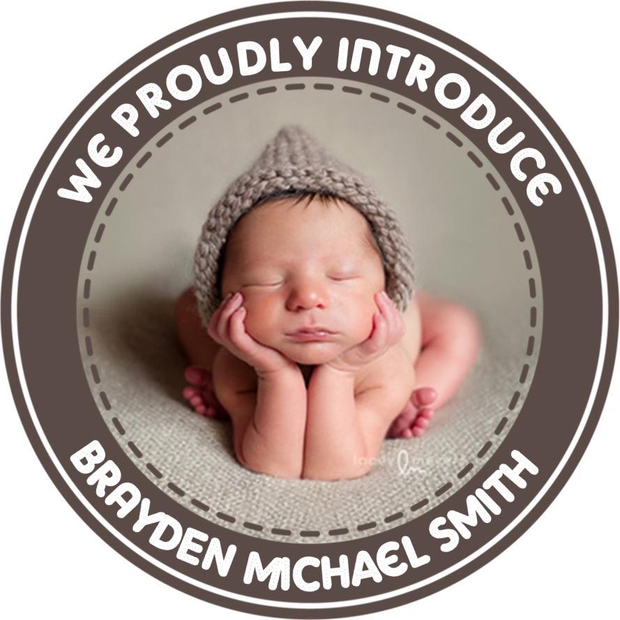 Personalized Photo Stickers with Custom Text – Party Beautifully