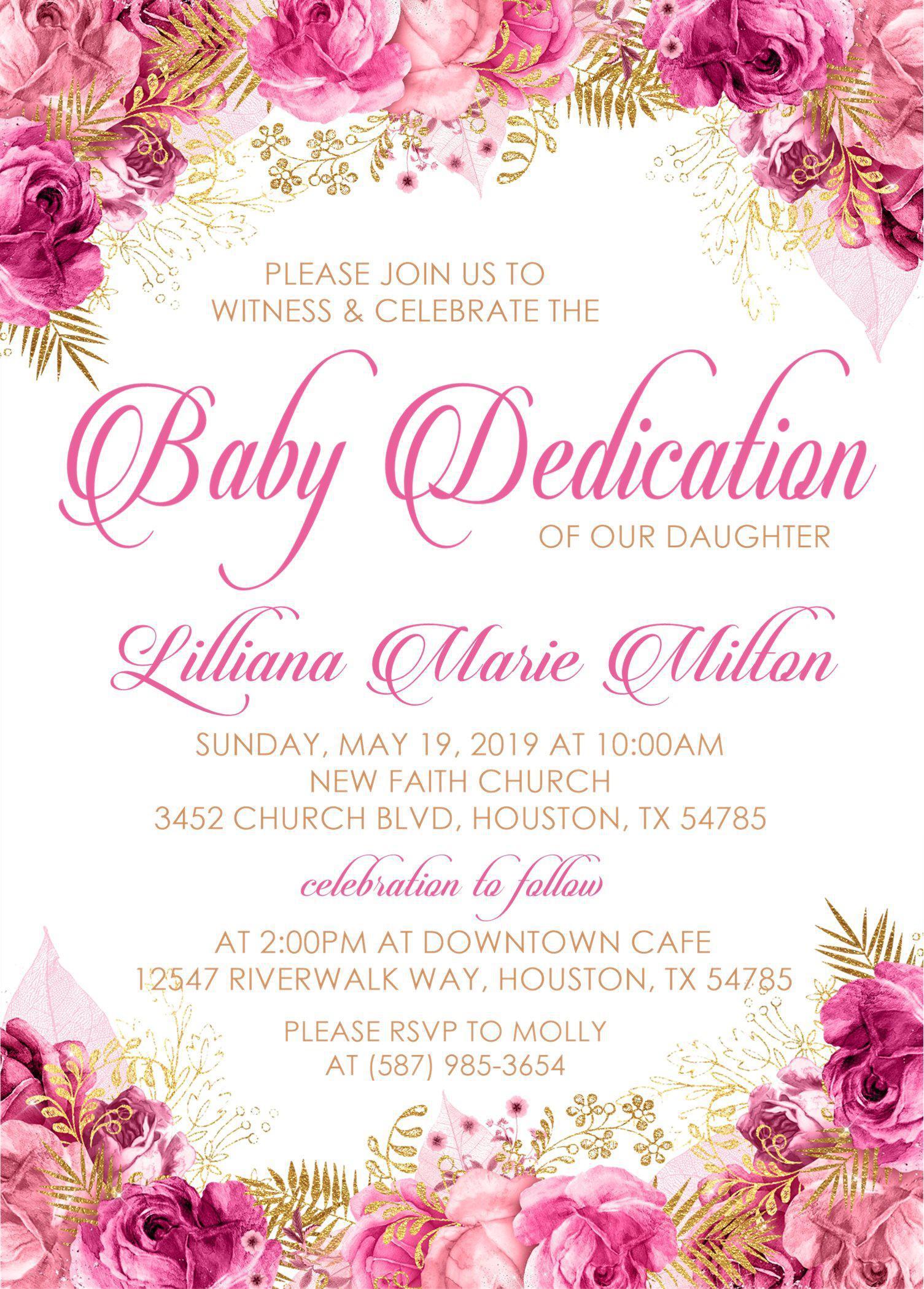 Baby Dedication Ceremony Template
