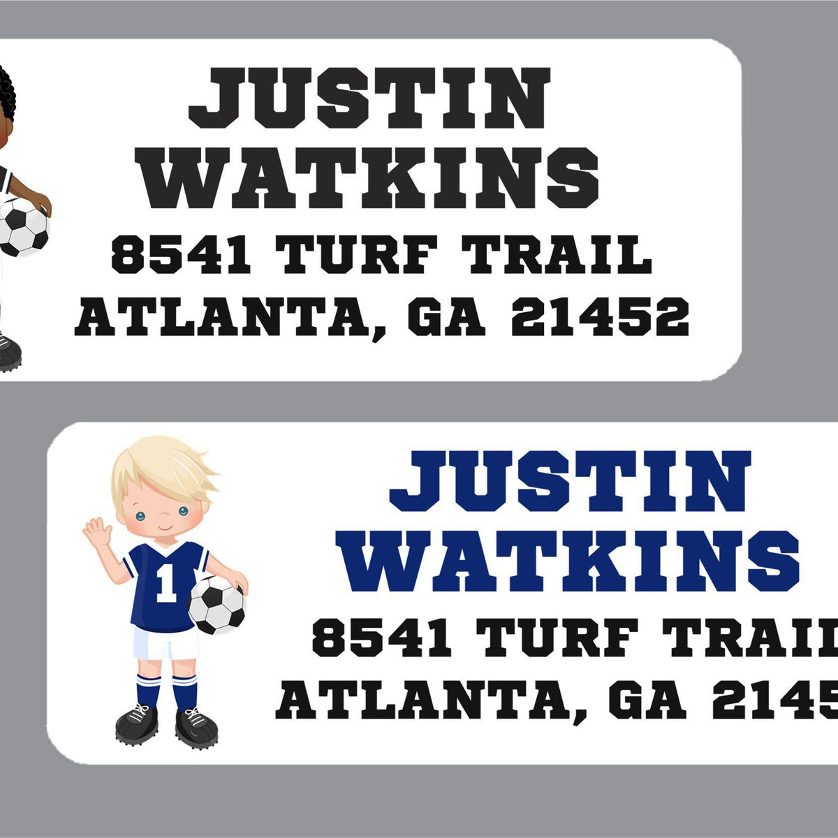 Personalized Soccer Address Labels for Boys – Party Beautifully