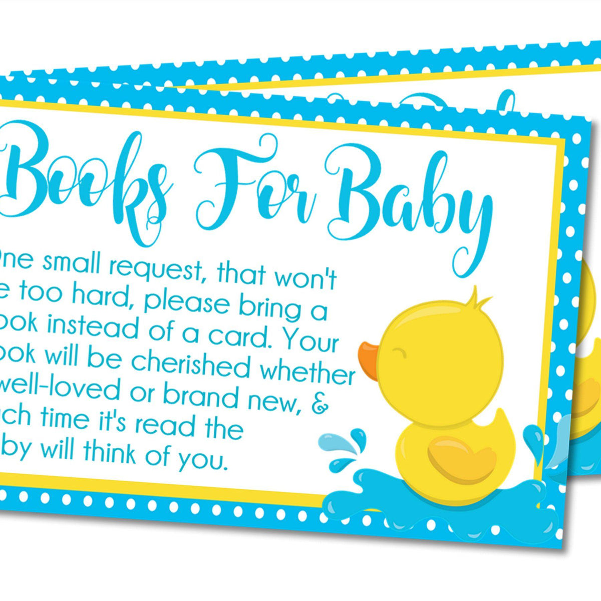 Yellow Duck Book Request Cards – Party Beautifully